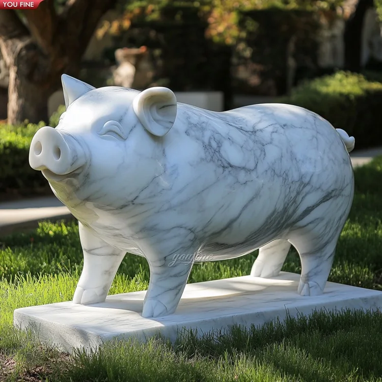 Outdoor Garden Lawn Decor Marble Pig Sculpture| Alibaba.com