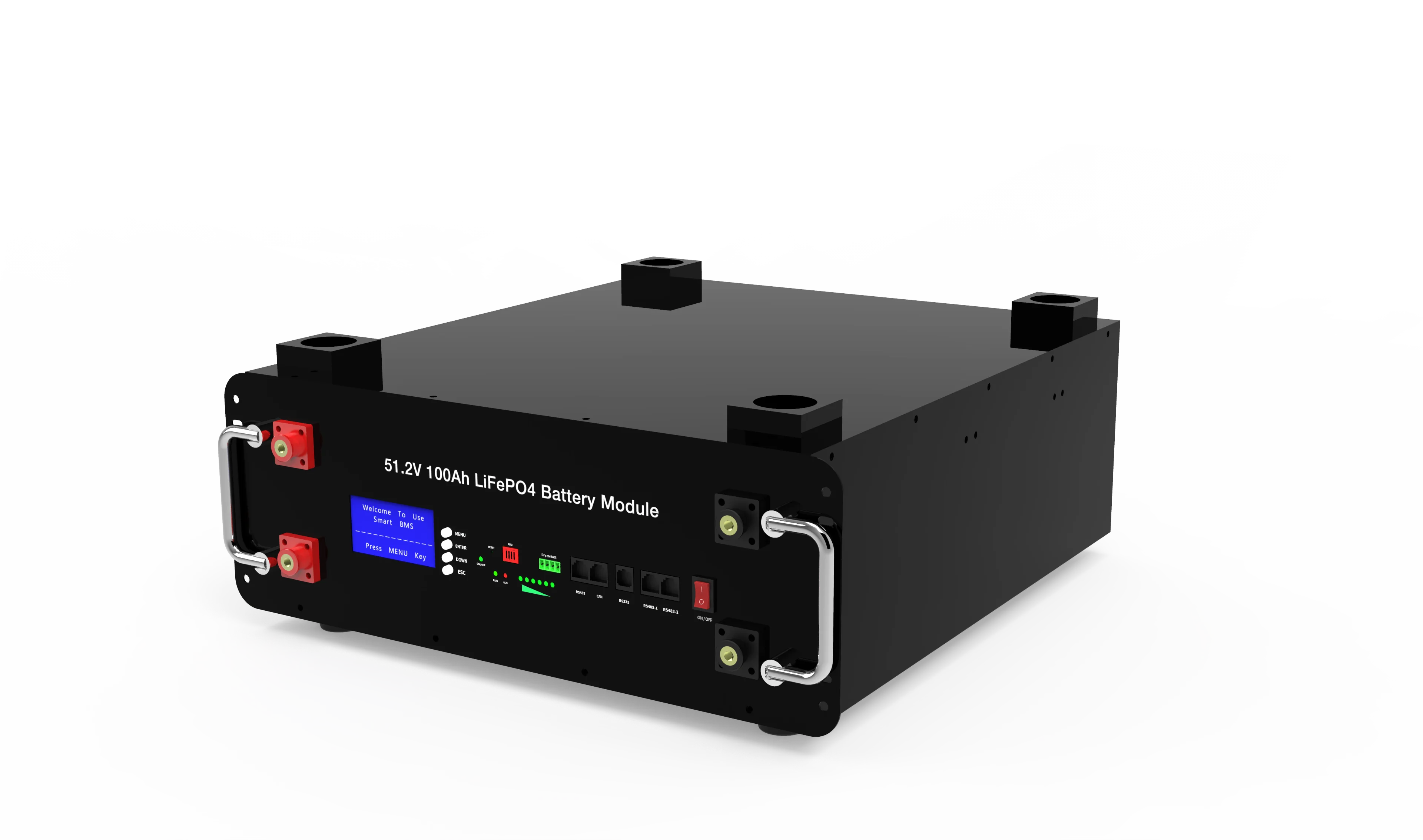 Rack-mounted Battery 5kwh 51.2v 100ah Solar Lithium Battery 48v Lifepo4 ...