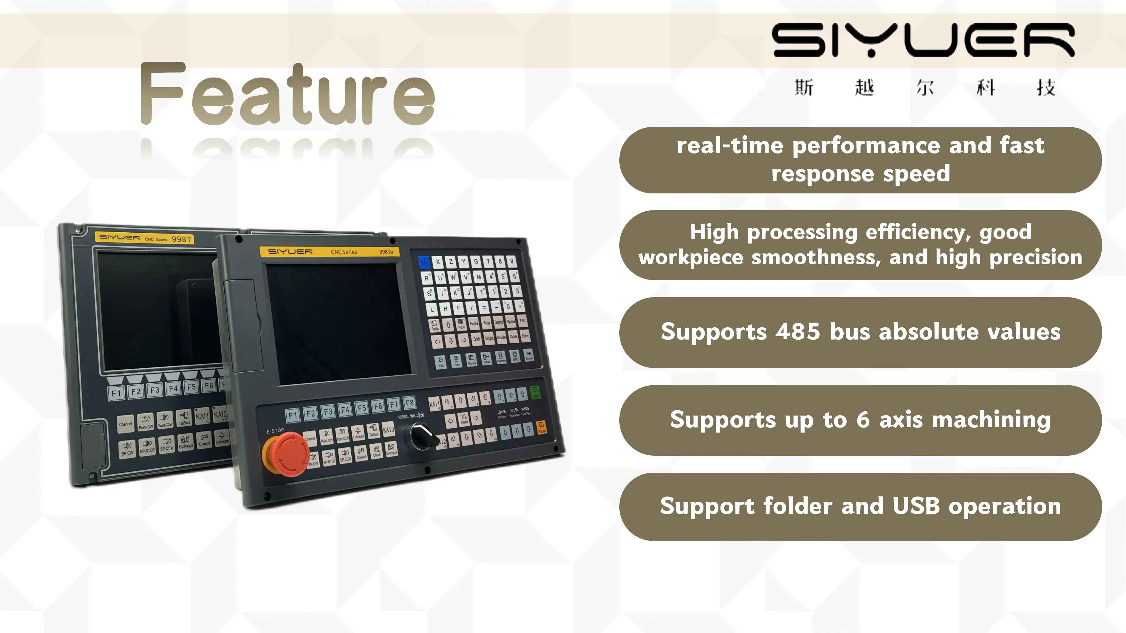 Siyuer 998T-V Absolute 5-axis Machining CNC System Servo Controller Used for High Precision ...