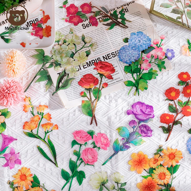 Flower stickers/color full/homemade Paper, Party & Kids Embellishments ...