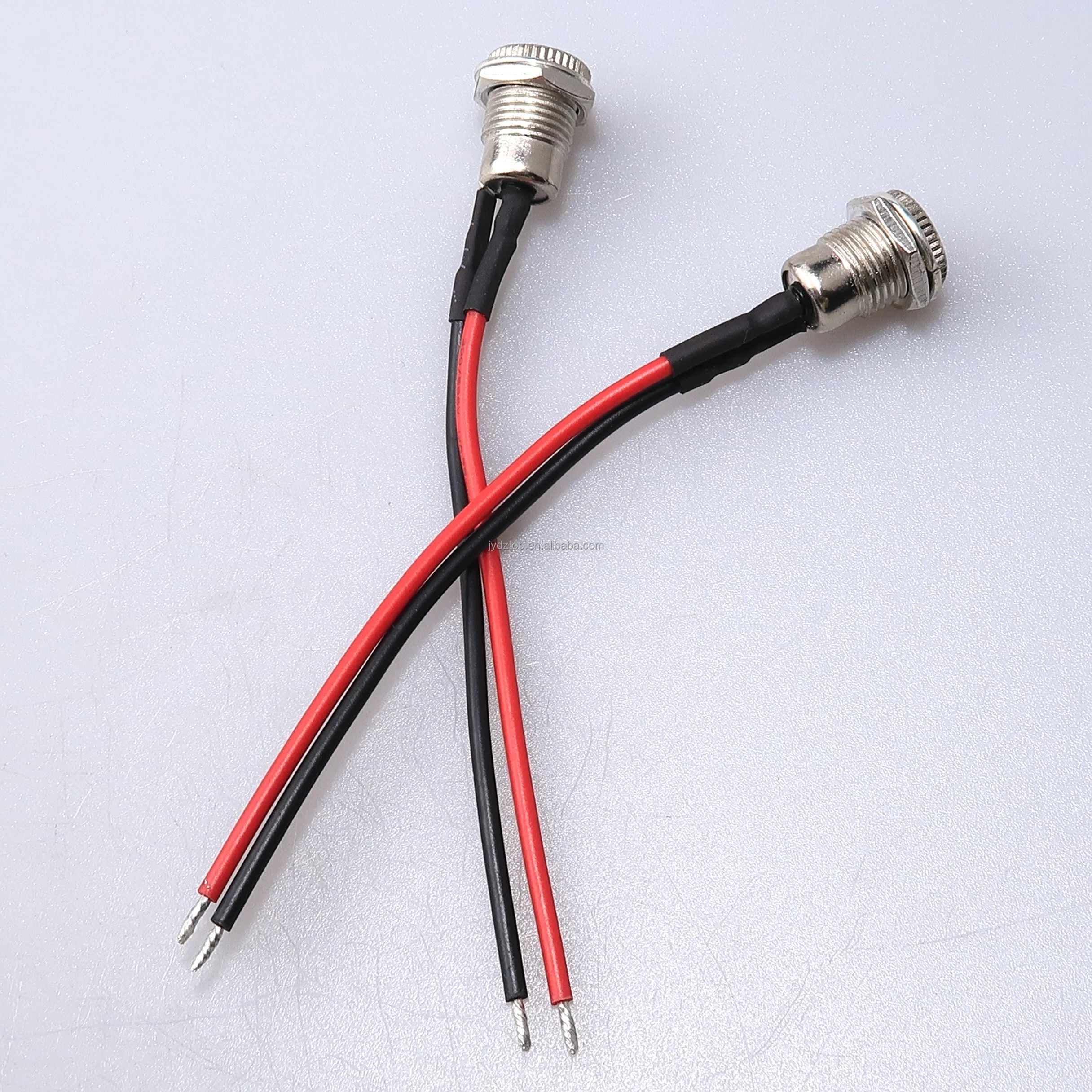 10cm 18awg 5a Panel Mount Dc 099 Female Socket 5.5x2.1mm 2.5mm Metal ...