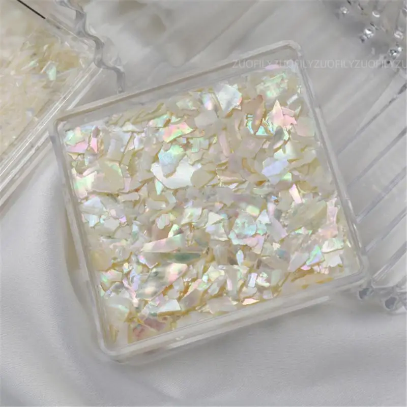 6 Colors Ultra Thin Natural Shells 3d Nail Jewelry Sequins Nail Art ...