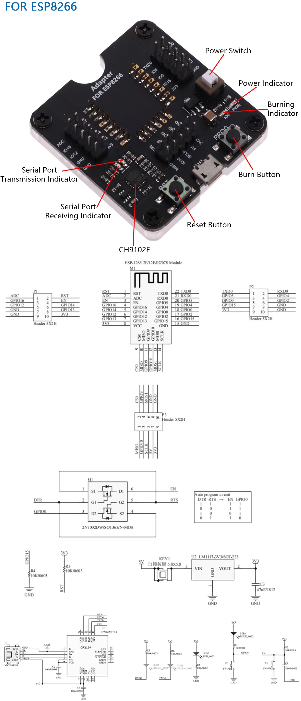 Esp8266 Esp32 Esp-wroom-32 Esp32-wrover Development Board Test Burning ...