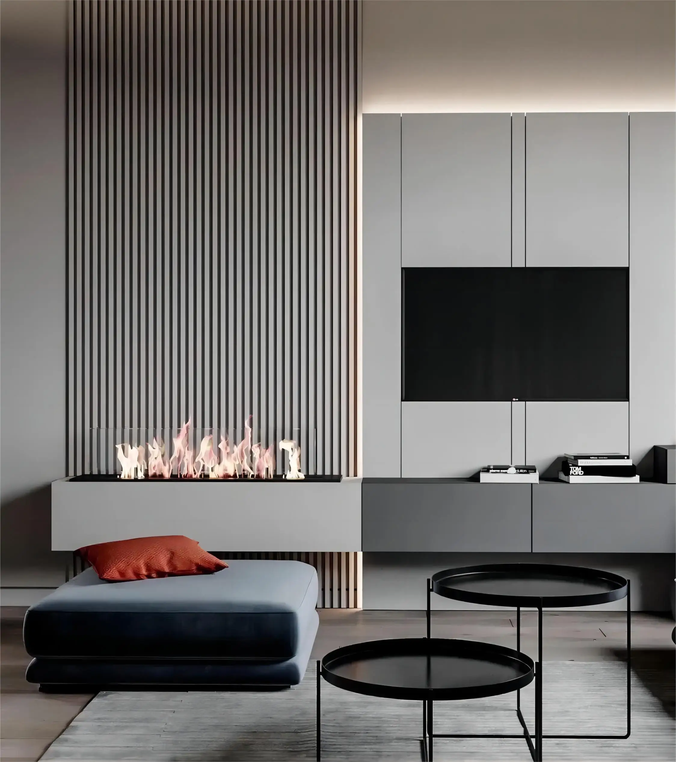 Waterproof Interior Decorative Cladding Fluted Wooden Grain Pvc Wpc ...