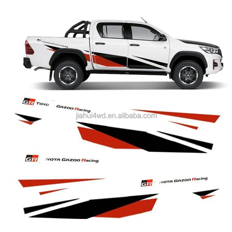 Vinyl Decal Kit Stripes Gazoo Racing Sport Stickers For Toyota Hilux ...