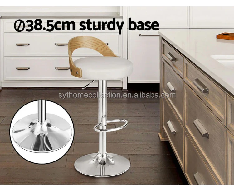Modern Luxury Bar Stool Nordic Metal High Chair Table Elegant Kitchen ...