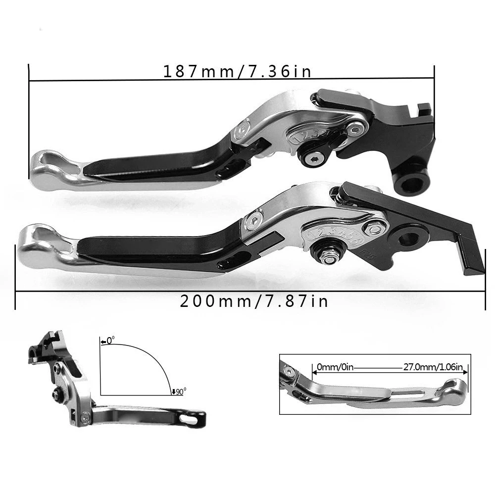 Realzion Motorcycle Diy Logo Handle Grips Cnc Aluminum Brake Clutch ...