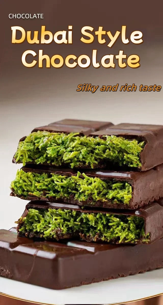 Authentic Dubai Pistachio Chocolate - 55g Handmade Bar