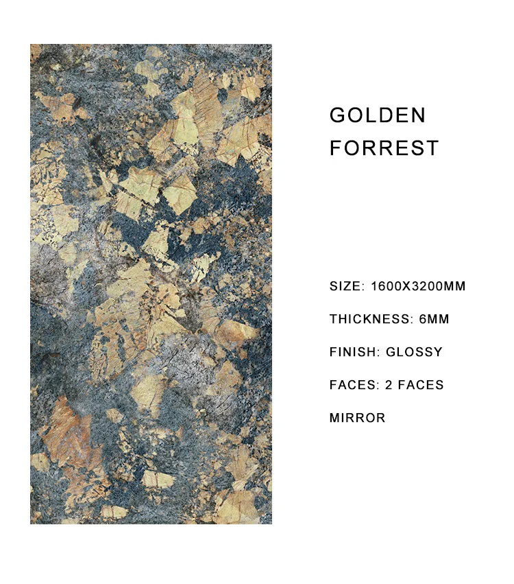 1600x3200 Green Forrest Marble Design Mirror Pattern Sintered Stone Big ...