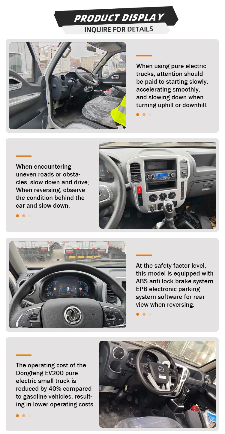 Dongfeng Diesel Engine 4x2 Small Cargo Truck 1-10 Ton Capacity Load ...