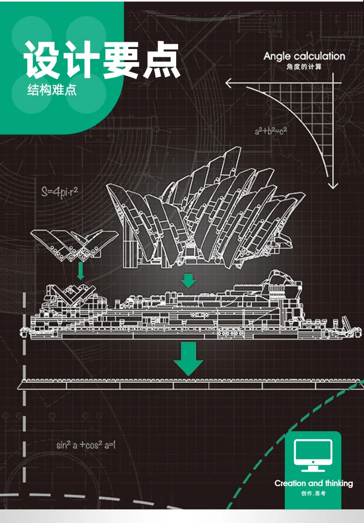 Build Your Own Sydney Opera House Model - Educational Toy