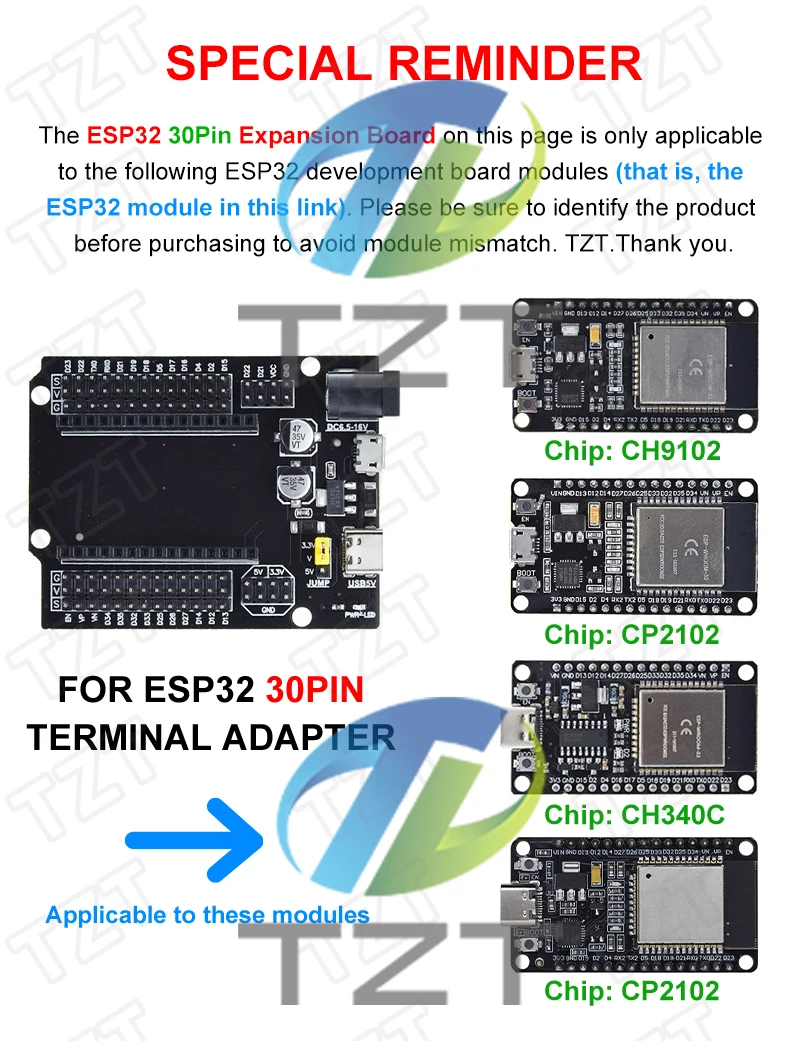 ESP32 Development Board - Ultra-Low Power Wifi+bluetooth