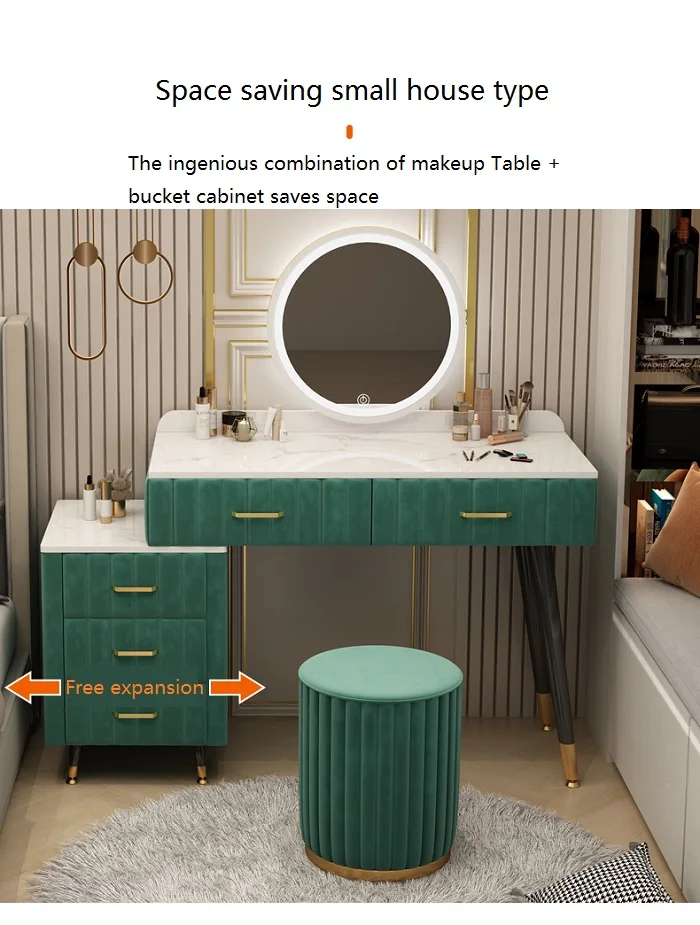 Modern Light Luxury Simple Bedroom Bedside Storage Cabinet Integrated ...