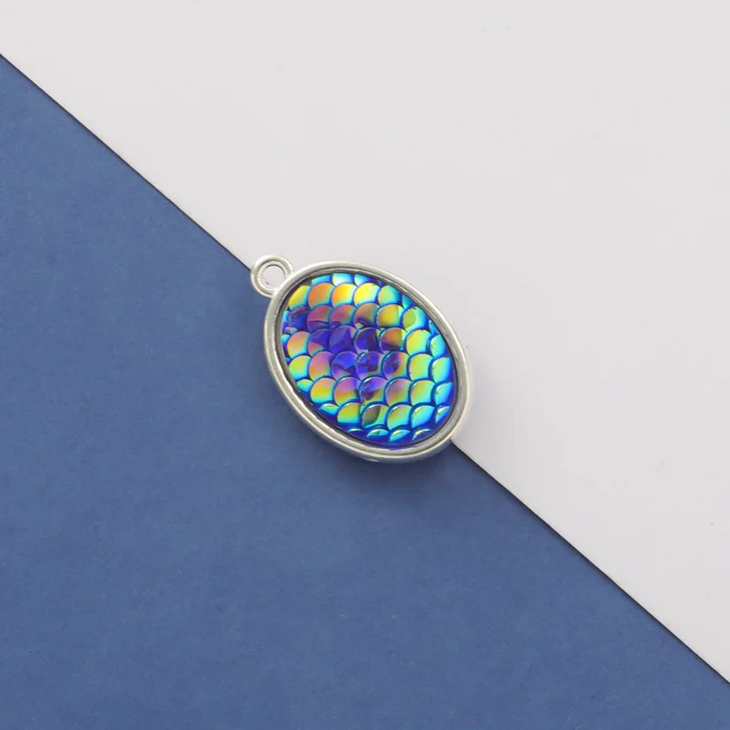 Stainless Steel Mermaid Fish Scale Charms Pendent for DIY Necklace ...