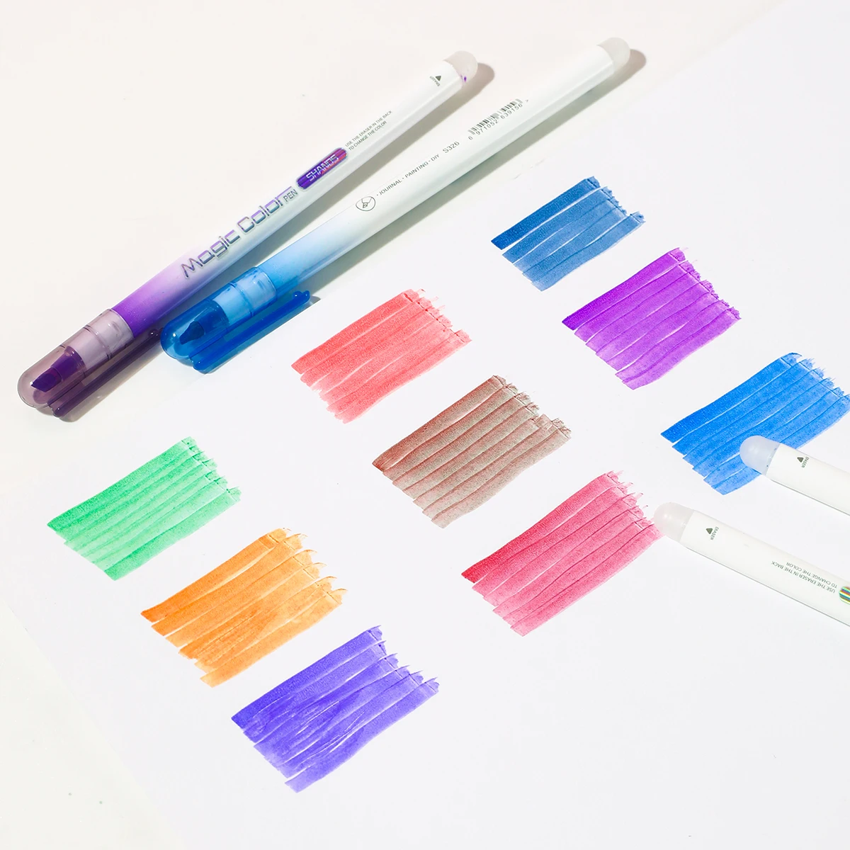 SHANDS 12 Colors Children Student Drawing Magic Pens Friction Color ...