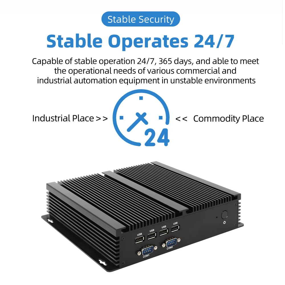 Intel Core I3 I5 I7 Mini Pc 8usb Fanless Dustproof Aluminium Alloy Embedded Industrial Control ...