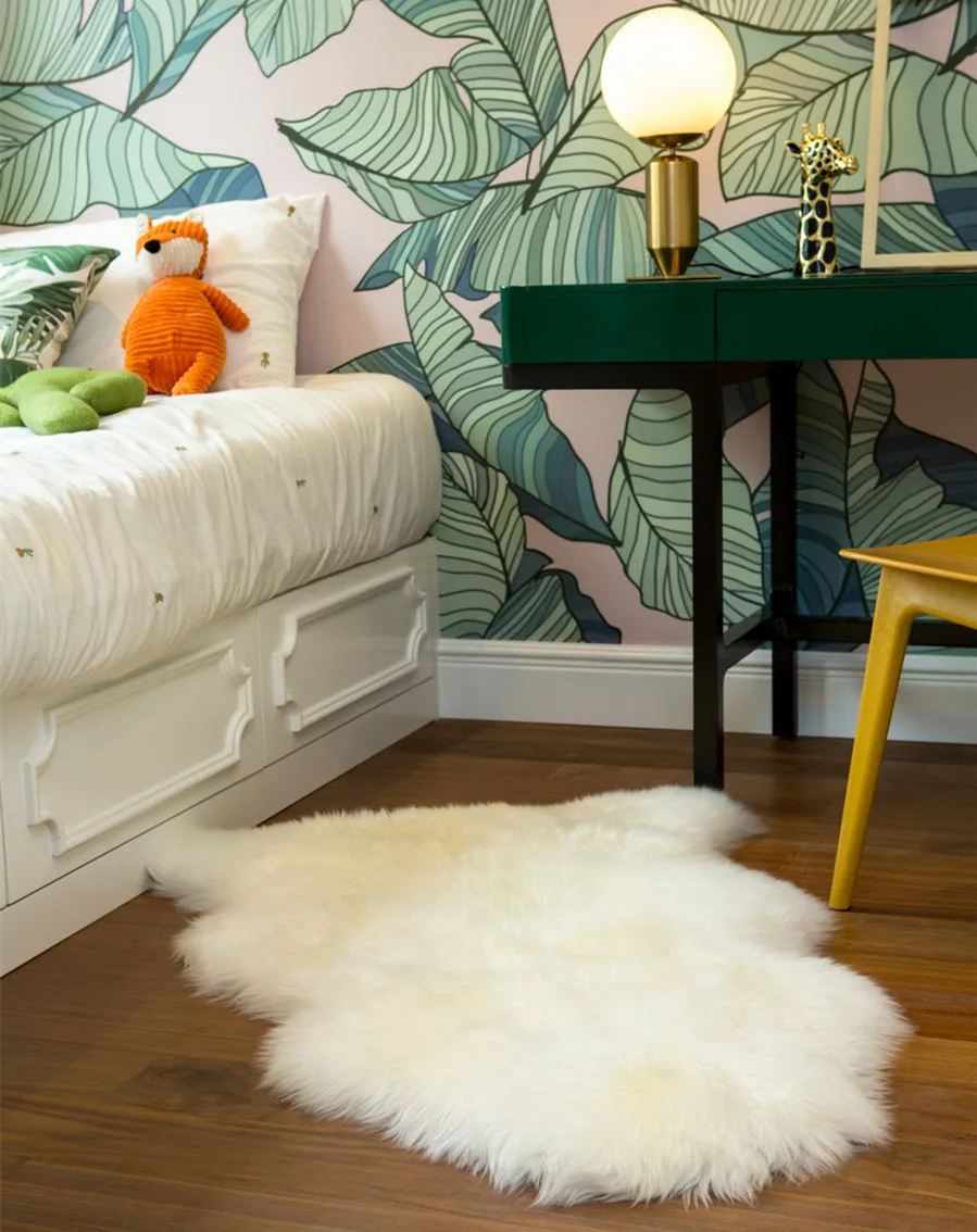 Cheap Sheep Skin White Fur Mat and Rug Home Decorative Shaggy Furry ...
