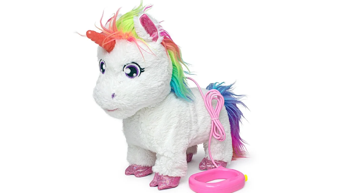 Remote Control Walking Unicorn Toy Light Up Horn Electronic Pet Pony ...