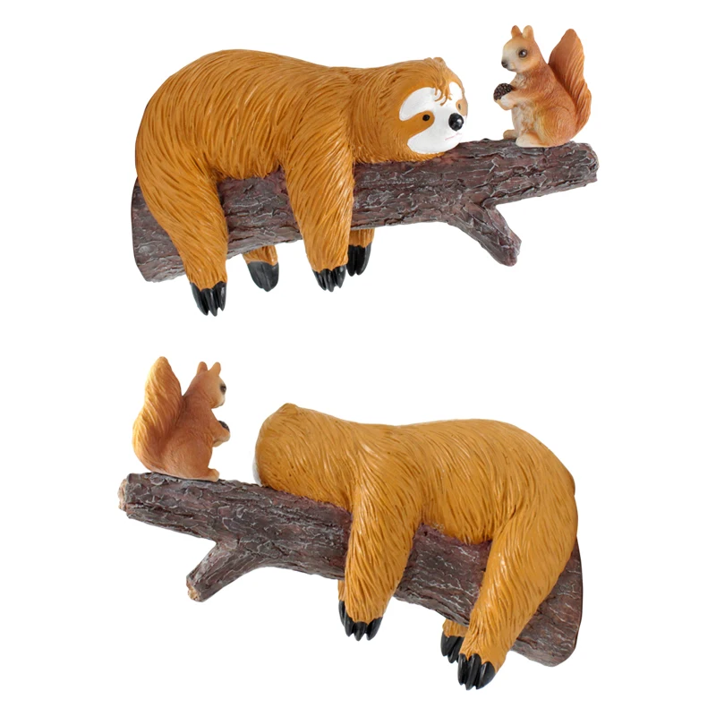 Garden Sloths Decor Exquisite Resin Squirrel Gardening Tree Ornaments ...