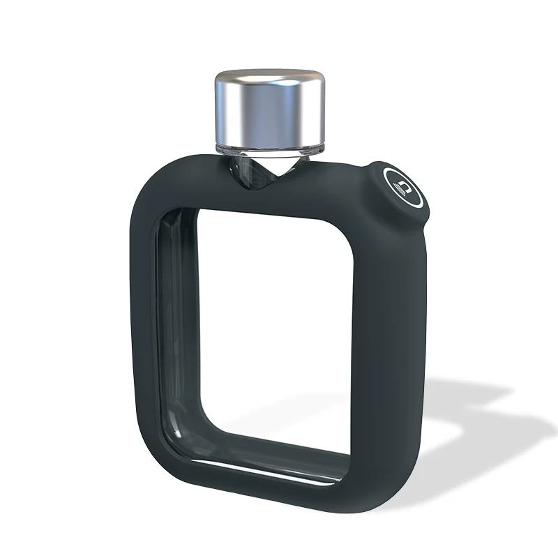 Modern Glass Hip Flask Glass Flask Bottle With Caps For Liquor ...