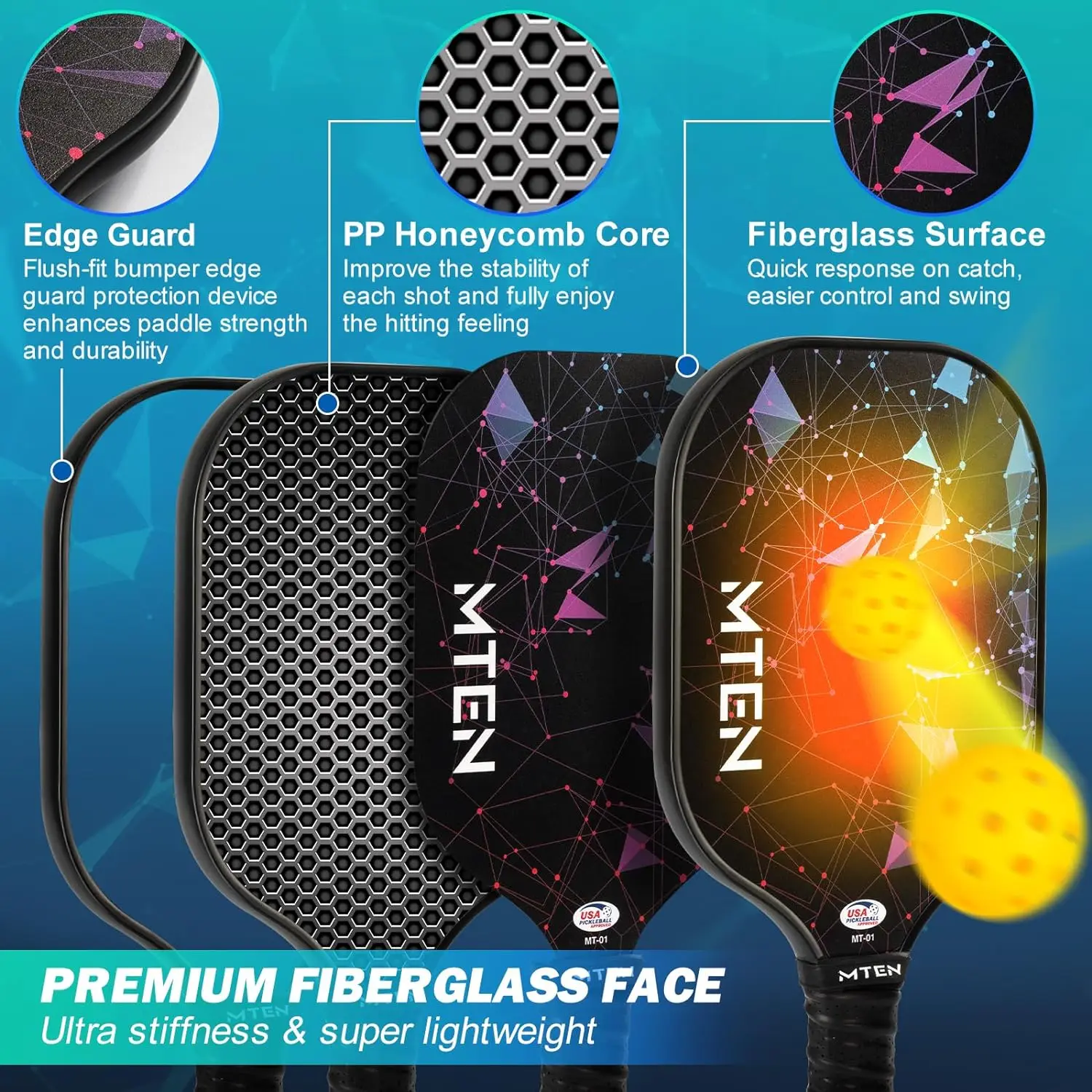 Oem Customized Logo Pickleball Paddle Set Pickleball Paddle Carbon ...