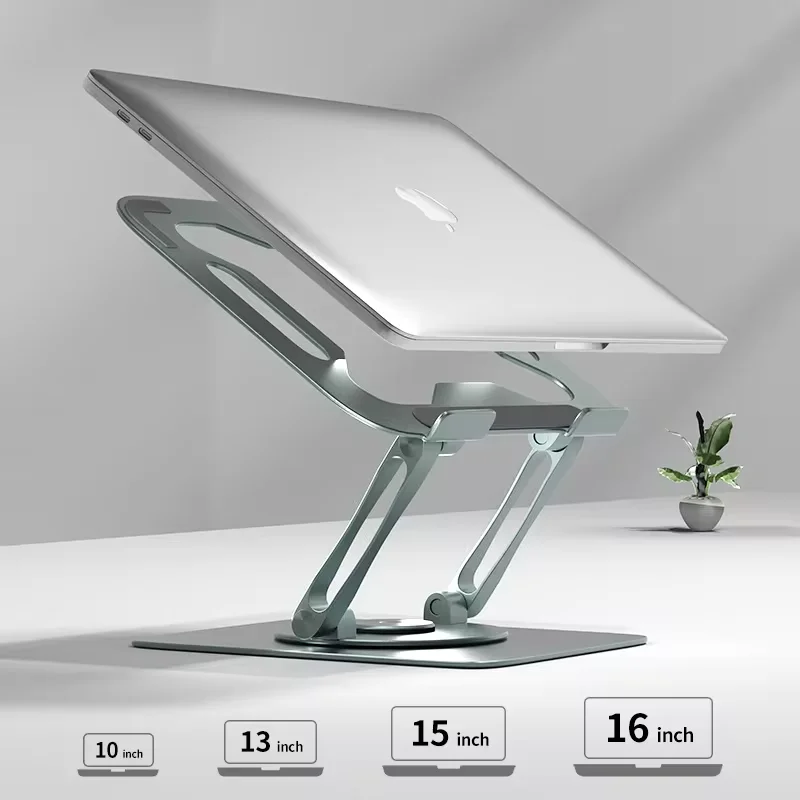 360 Rotating Foldable Portable Laptop Stand Adjustable Height Swivel ...