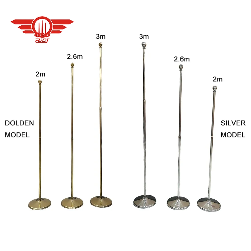 Alibaba.com: Wholesale 3 Meter Silver Floor Standing Flag Pole with ...