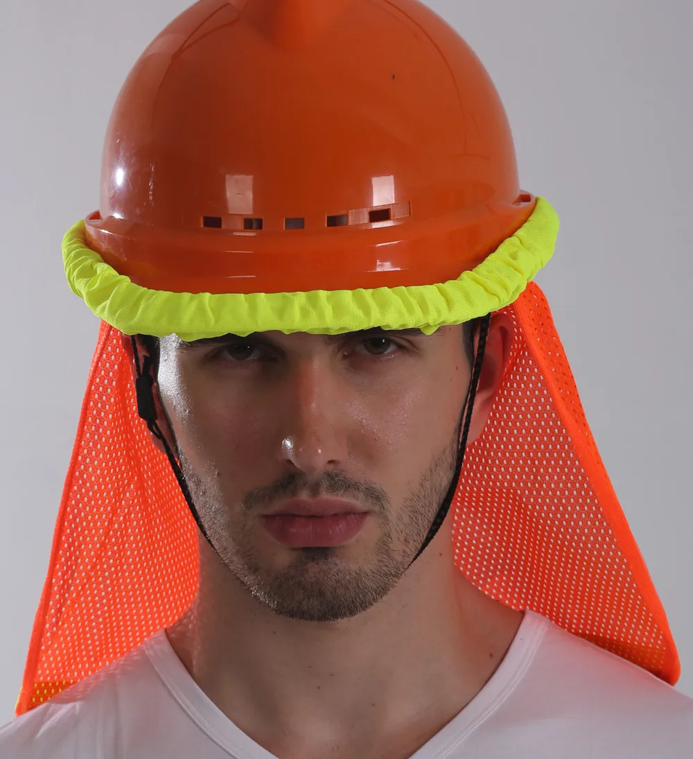 Summer Hi Vis Breathable Mesh Brim Neck Shield Reflective Sun Shade for ...
