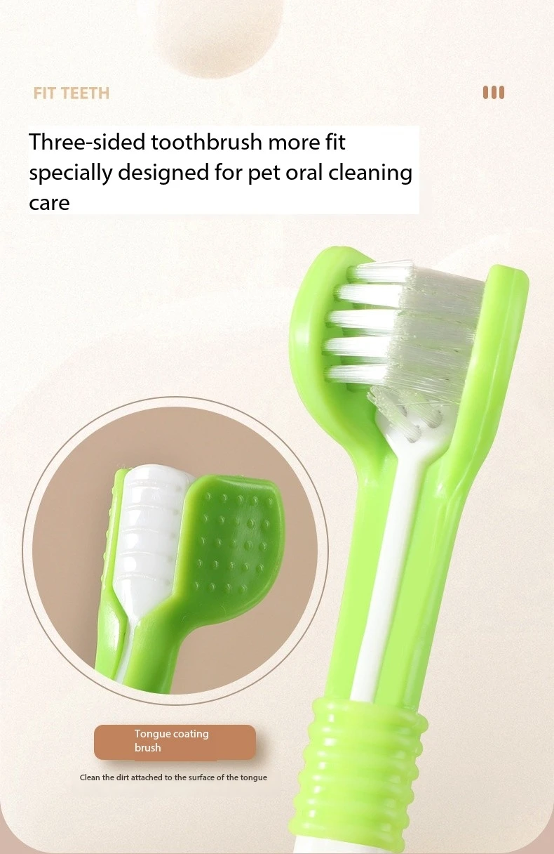 3-sided Pet Toothbrush,Dog Toothbrush Removing Bad Breath,Cleaning ...