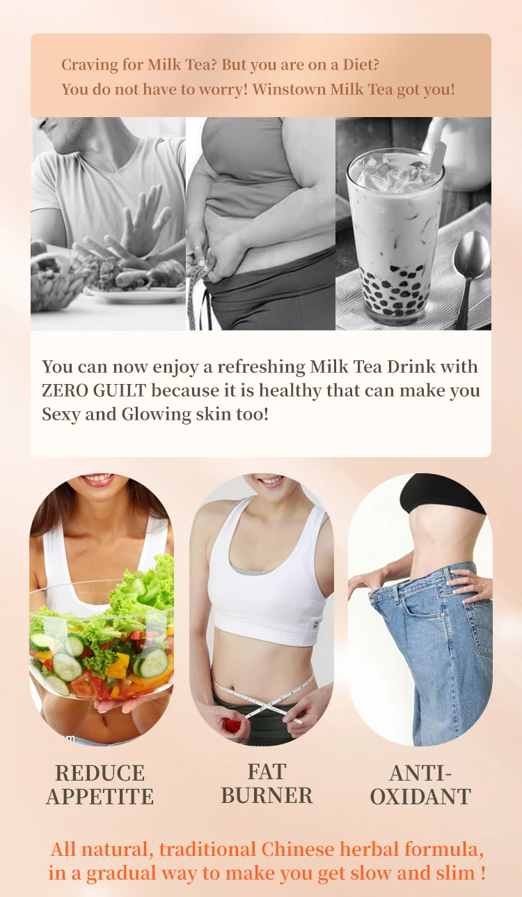 Winstown 10 Sachets Flavor Milk Tea Healthy Bowel Cleanse Slimming Tea ...