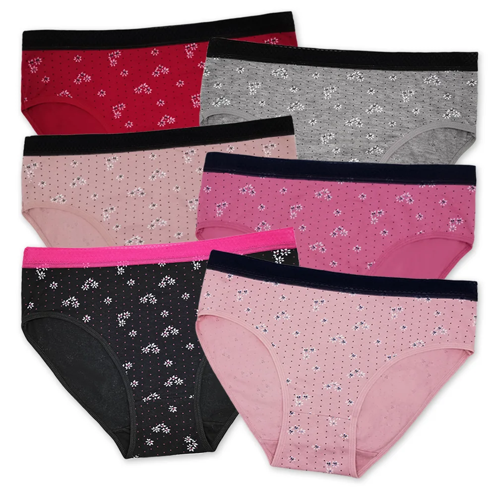 2022 Womens Plus Size 4xl Printed Daily Briefs Cotton Comfortable Sexy