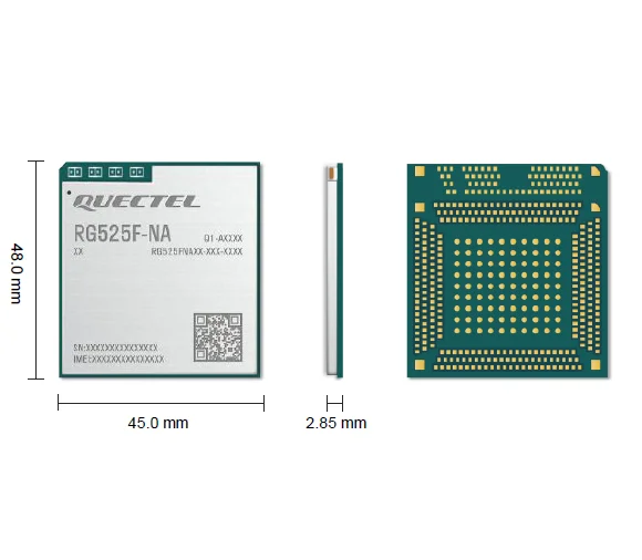 Quectel Rg525f,5g Sub-6 Ghz Modules Designed For Iot/ Embb Applications ...