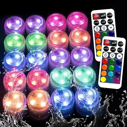 Tsinye Mini Submersible Led Lights,Waterproof Led Tea Lights Candle ...