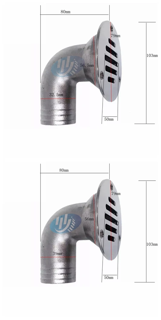 90 Degree Stainless Steel Marine Hardware Floor Deck Cockpit Drain ...