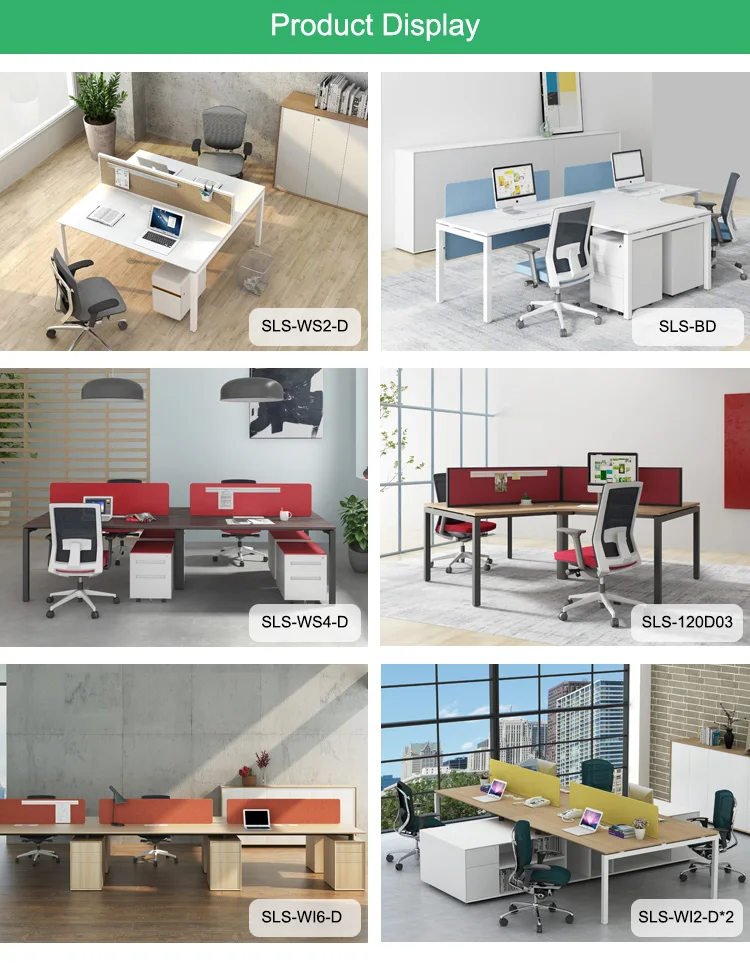 Modular Cluster Workstation - Modern Office Desk Design