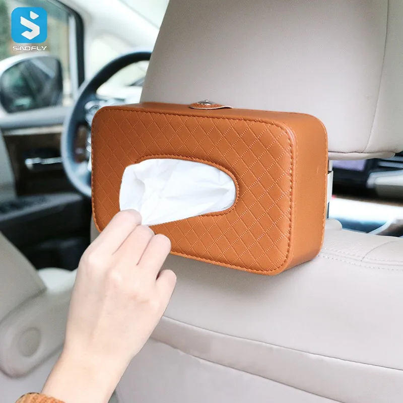 Universal Auto Interior Tissue Box Strip Clip Model Sun Visor Storage ...