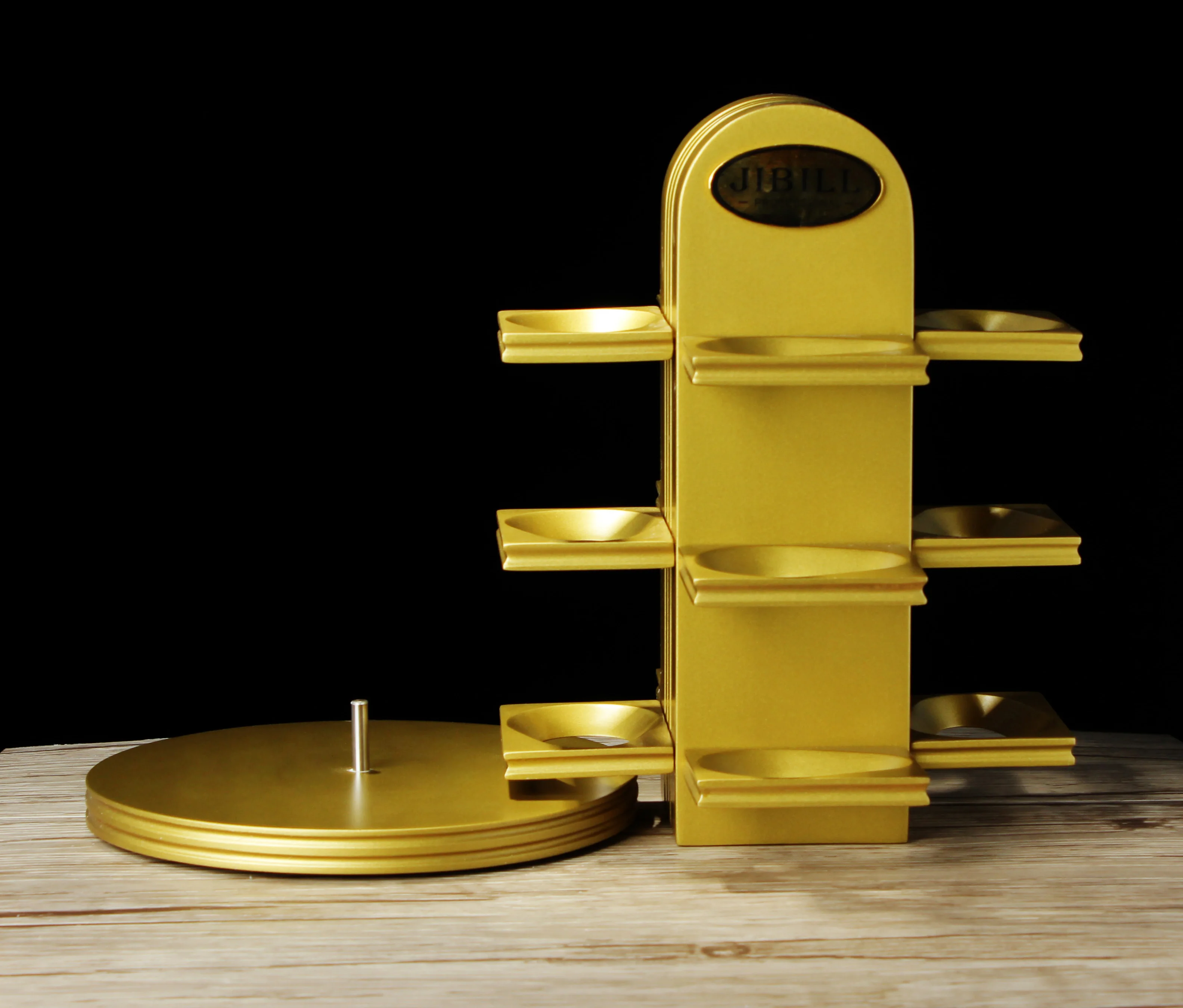 JIBILL Upgrade Solid Wood Tobacco Pipe Display Rack Rotary 12 Pieces ...