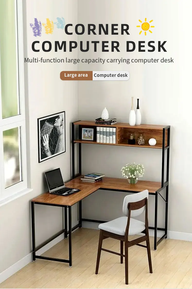 Shop Our Factory Wooden L Shaped PC Desks for Home & Office
