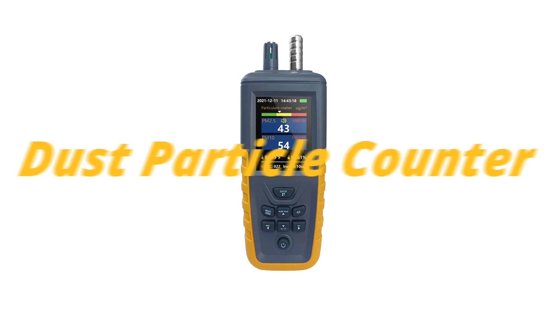 Dust Particle Counter Pm2.5 Pm10 Six Channels Air Pollution Detector Pm ...