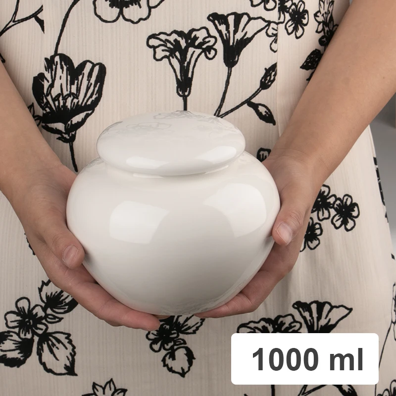 Wholesale Sublimation White Porcelain Jar Urn for Pet Memorial