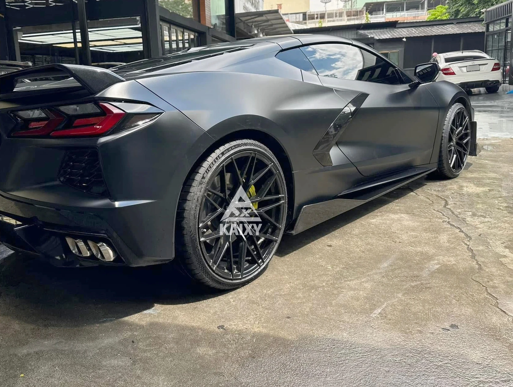 Corvette C8 Carbon Fiber Side Skirts ZTK Style for Chevrolet Corvette ...