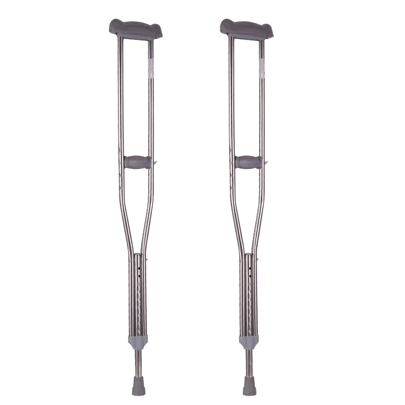 Adjustable Height Walking Underarm Crutches Lightweight Stainless Steel ...