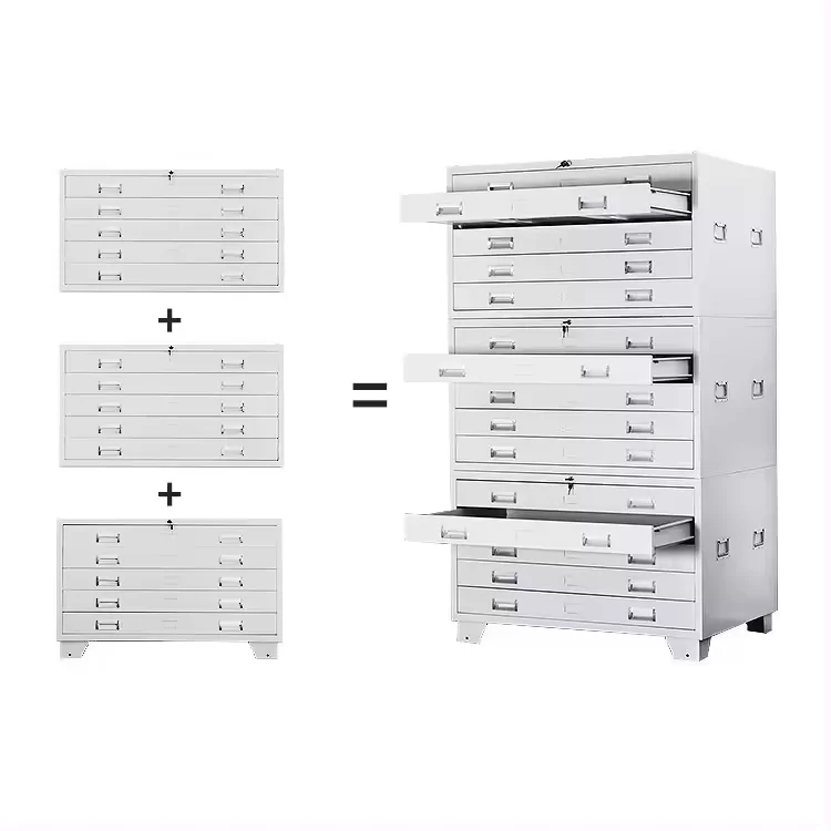 Office Furniture A1 Size Storage Map Drawer Metal Flat File Cabinet ...
