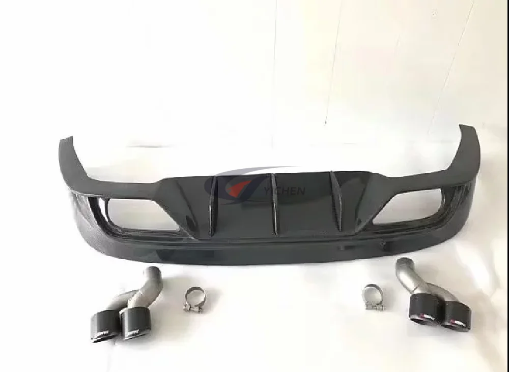For 2015-2018 Jaguar F-pace Rear Bumper Carbon Fiber Rear Diffuser ...