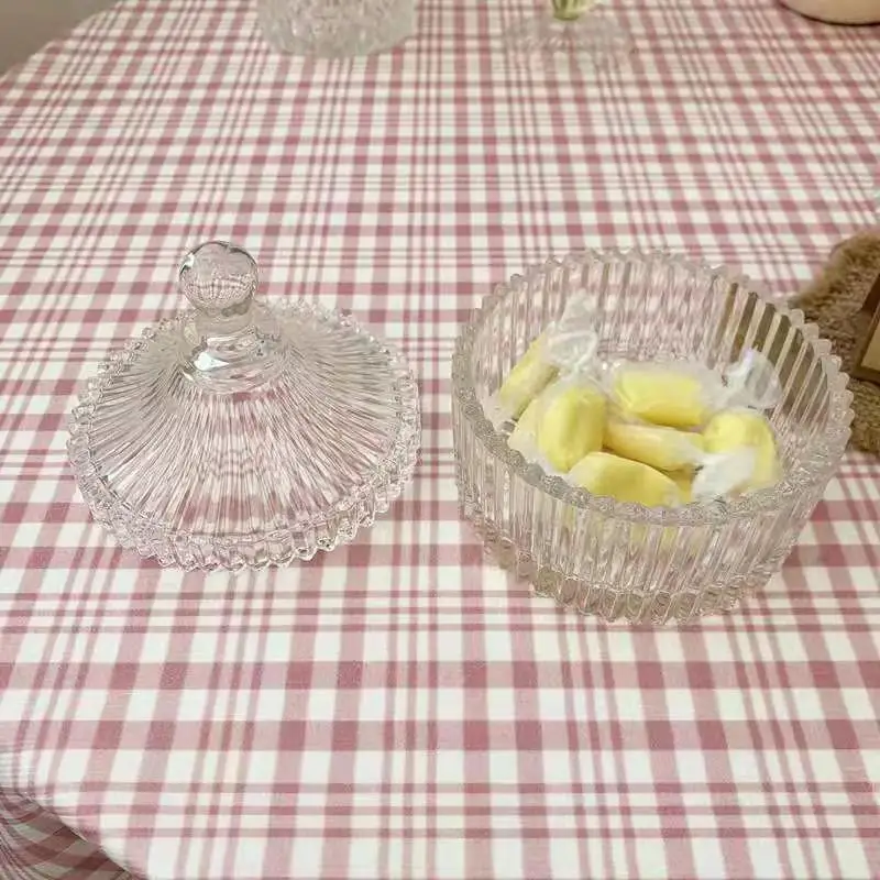 French Style Transparent Small Glass Food Container Candy Dried Fruit ...