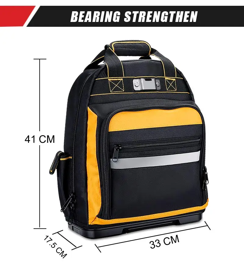 Custom Heavy Duty Waterproof Electrician Tool Bag Backpack ODM