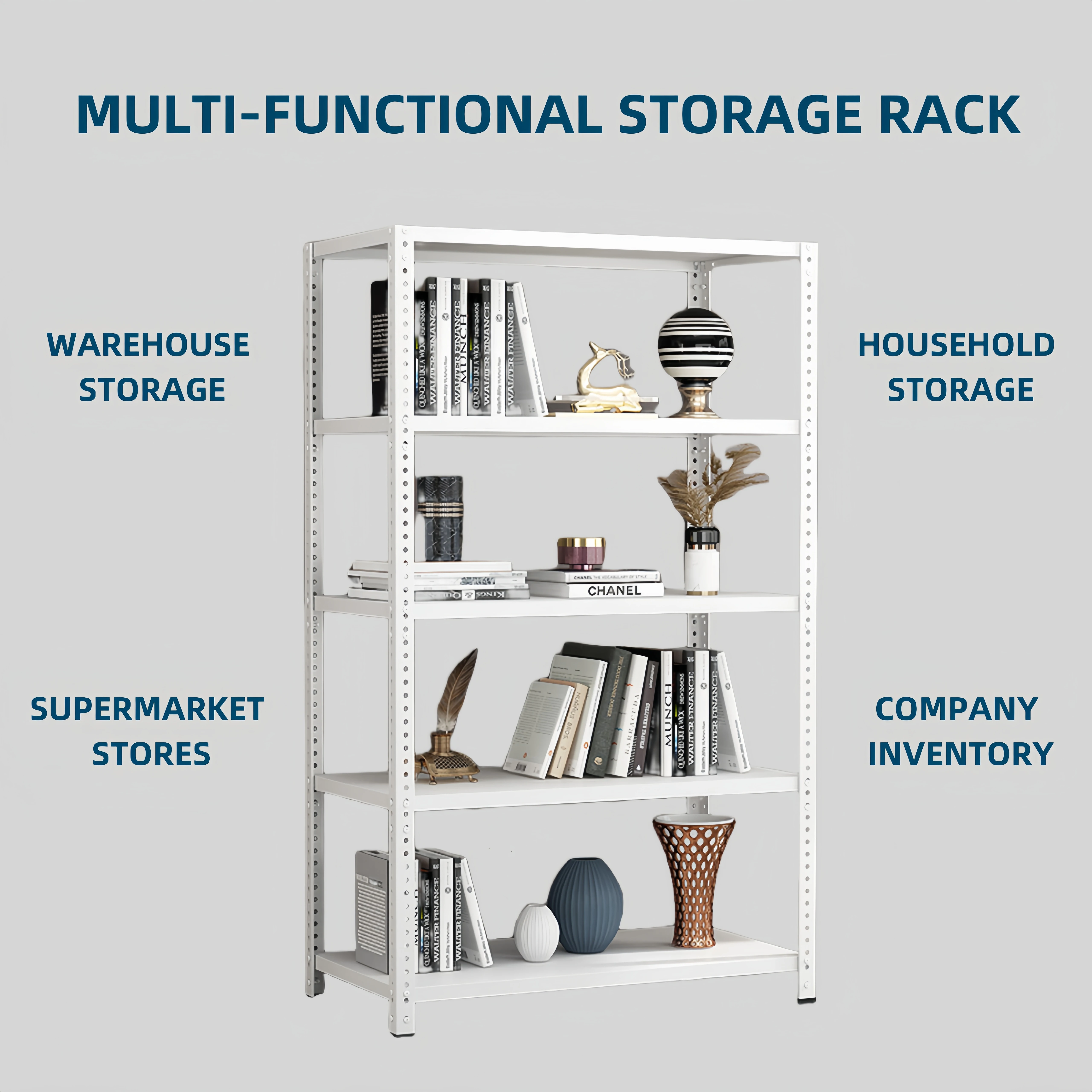 Multi-Level Angled Iron Storage Rack Slotted Galvanized Angle Steel ...