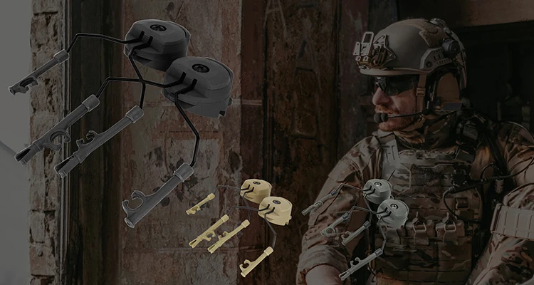 TS TAC-SKY Tactical Headset Bracket for Fast Action Core Helmet ARC ...