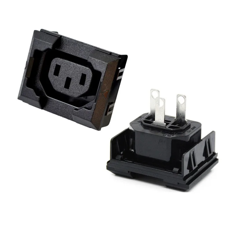 15A 250V IEC 320 C13 snap in panel mount female connector locking ...
