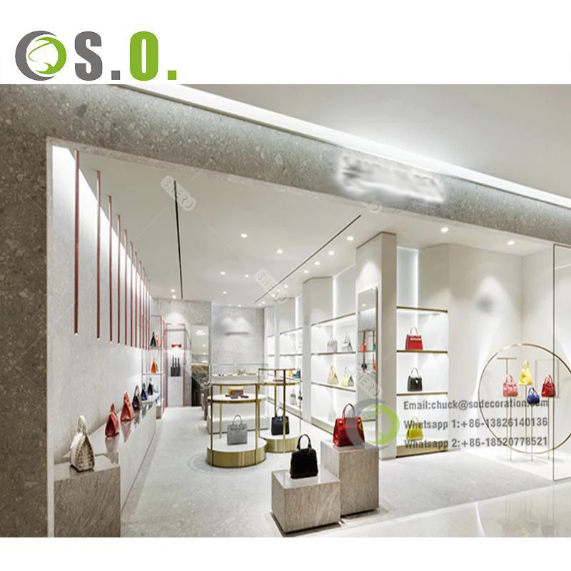 Custom Bags/shoes Display Rack Furniture Bags/shoes Counter Design For ...